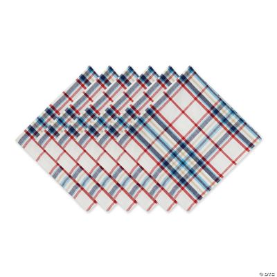 Lighthouse Plaid Napkin (Set Of 6) | Oriental Trading