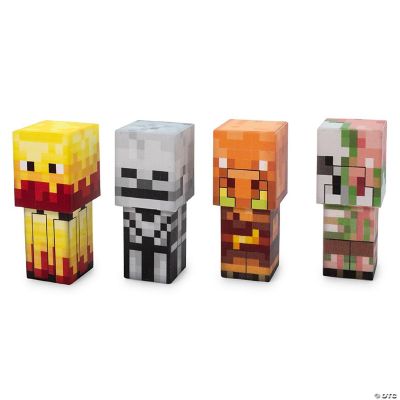 Minecraft Mini Mob Figure Mood Lights Skeleton, Blaze, Piglin ...
