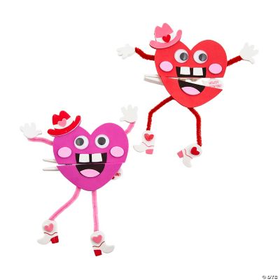 Valentine Western Heart Chomper Clothespin Craft Kit - Makes 12 ...