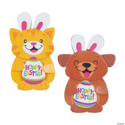 Animals as Easter Bunnies Magnet Foam Craft Kit - Makes 12 | Oriental ...