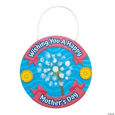 Mother’s Day Fingerprint Dandelion Sign Craft Kit - Makes 12 | Oriental ...