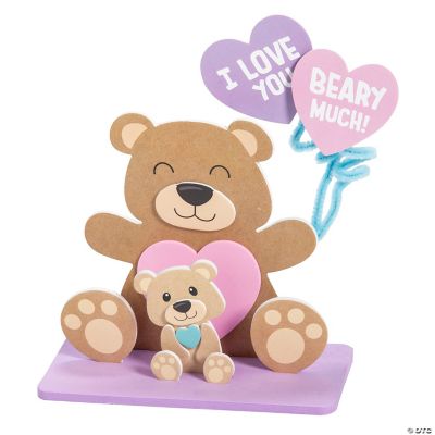 3D Momma Bear Mother's Day Stand-Up Craft Kit - Makes 6 | Oriental Trading