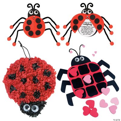Lovely Ladybug Craft Kit Assortment - Makes 36