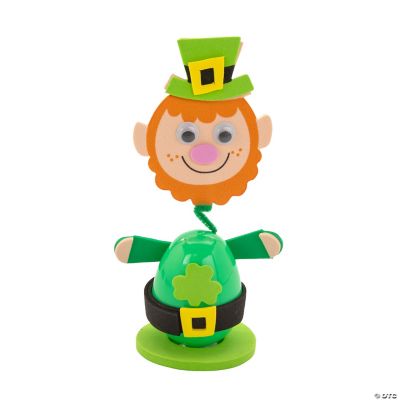 St. Patrick's Day Leprechaun Bobble Head Craft Kit - Makes 12 ...