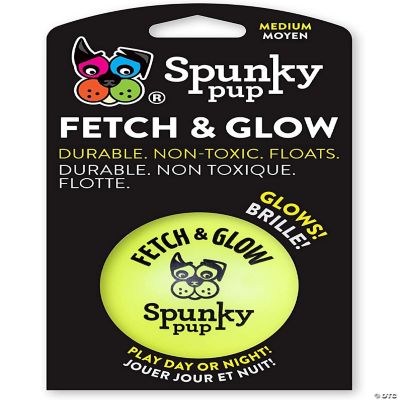 Spunky Pup Fetch & Glow Ball Medium, (Assorted)