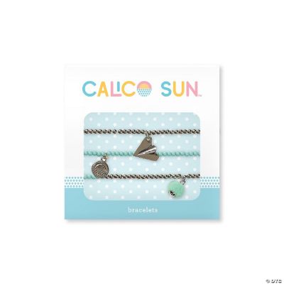 CALICO SUN Emma Bracelet - Silver Paper Airplane - Set of 3