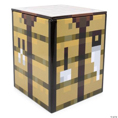 Minecraft Crafting Table Tin Storage Box Cube Organizer with Lid 4 ...