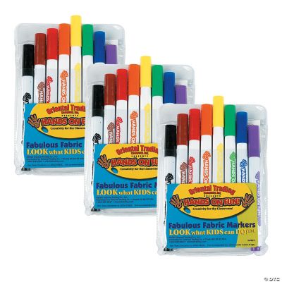 5" Bulk 48 Pc. Classic Fabric Markers - 8 Colors per Box, 6 Boxes per ...