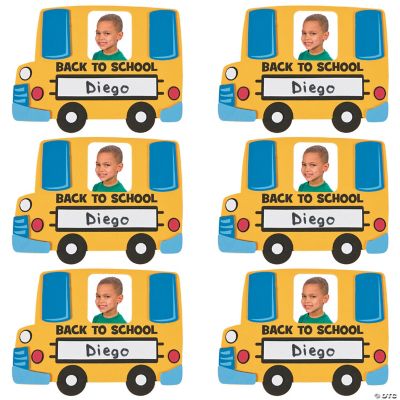 Bulk Back-to-School Bus Picture Frame Magnet Craft Kit - Makes 48 ...