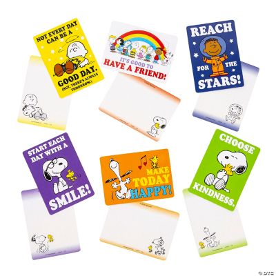 Bulk 48 Pc. Mini Peanuts® Encouragement Cards | Oriental Trading