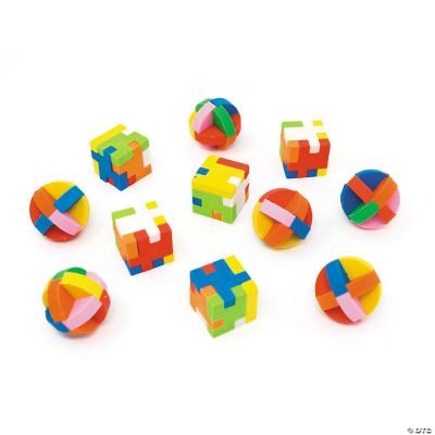 Big Mo's Toys Puzzle Erasers - Individually Wrapped Party Favor Pencil ...