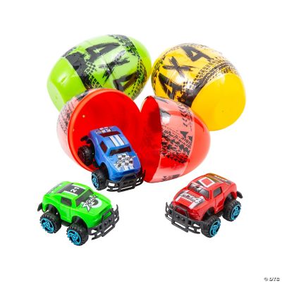 4" Monster Truck-Filled Plastic Easter Eggs - 12 Pc. | Oriental Trading