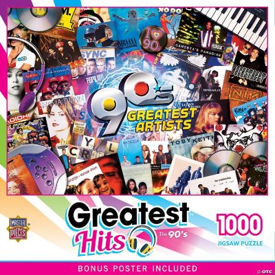 MasterPieces Greatest Hits - 90's Artists 1000 Piece Jigsaw Puzzle ...