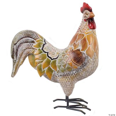 Santa's Workshop Outdoor Decorative 10" Resin Grand Rooster