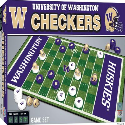 Officially licensed NCAA Washington Huskies Checkers Board Game ages 6 ...