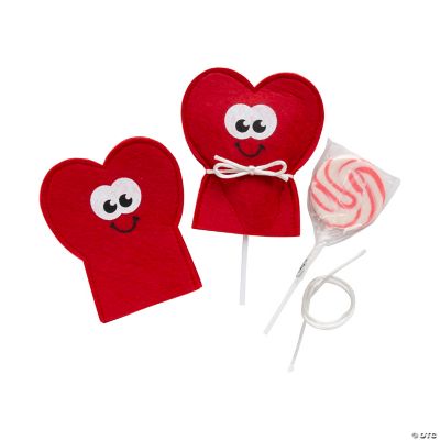 Felt Valentine Heart Lollipop Covers - 12 Pc. | Oriental Trading