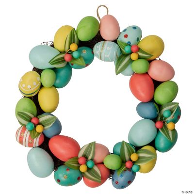 Northlight colorful easter egg wreath 14-inch unlit