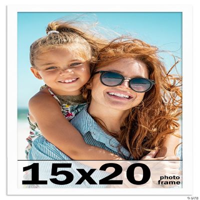 CustomPictureFrames.com 15x20 Frame White Solid Wood Picture Frame ...