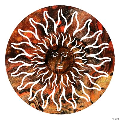 Elian Large Sun Face Metal Wall Art 12IN | Oriental Trading