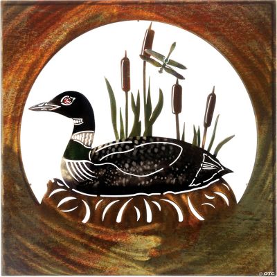 Loon scene metal wall art | Oriental Trading