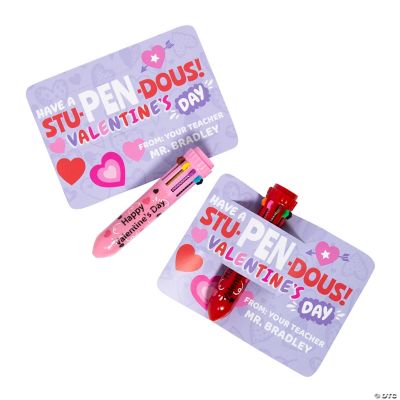 Personalized Shuttle Pen Valentine Exchanges with Card for 12 ...