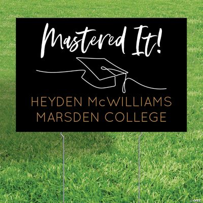 24" x 16" Personalized Graduation Party Mastered It Single-Sided ...