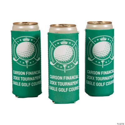 Personalized Golf Slim Can Coolers - 12 Pc.