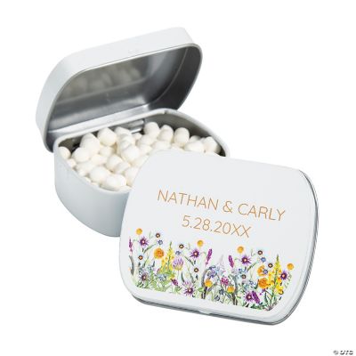 Personalized Garden Flowers Mint Tins - 24 Pc. | Oriental Trading