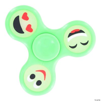 Emoji Smile Fidget Spinner Green | Oriental Trading