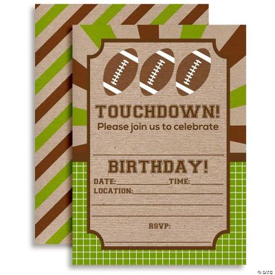 AmandaCreation Touchdown Football Birthday Invites 40pc. | Oriental Trading