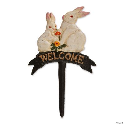 Welcome Bunnies Cast Iron Sign