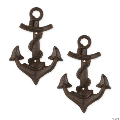Anchor With Rope Wall Hook (Set Of 2)