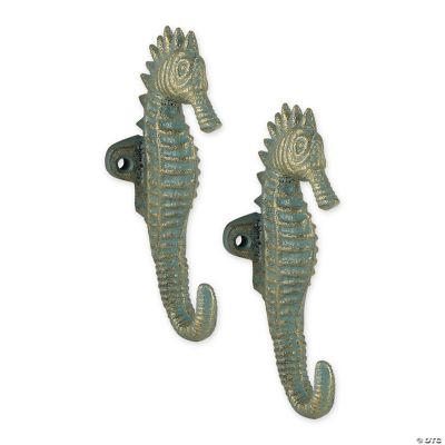Aquamarine Seahorse Hook (Set Of 2)