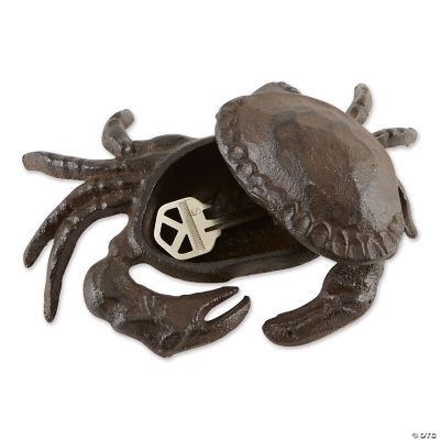 Secure Cast Iron Crab Secret Key Holder 6.25X4.37X2.25" | Oriental Trading