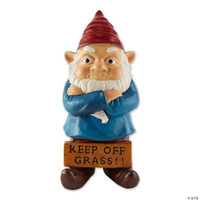 Keep Off Grass Grumpy Gnome 4.5X4.25X10"