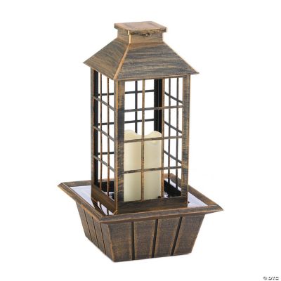 Bronzed Lantern Tabletop Fountain 13.5" | Oriental Trading