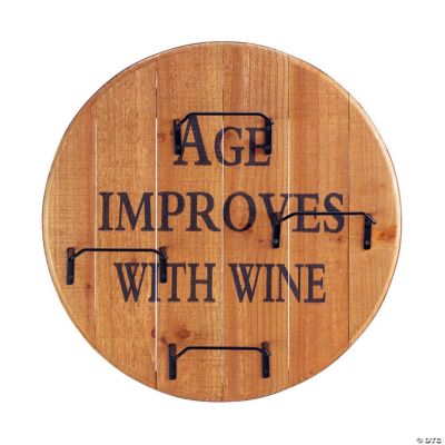Aged Round Wine Wall Rack 21.25X5X21.25" | Oriental Trading