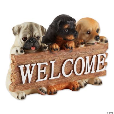 Puppy Welcome Sign 9.5X4X6.5” | Oriental Trading
