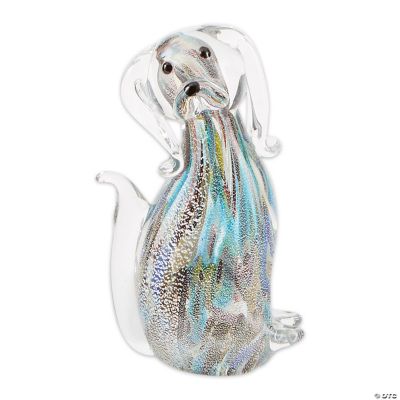 Designer Dog Art Glass 3.75X2.25X6.25" | Oriental Trading