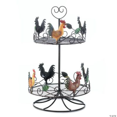 Rooster 2 Tier Countertop Rack 10X10X17” | Oriental Trading