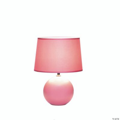 Pink Round Base Table Lamp 11.25X11.25X15.5”