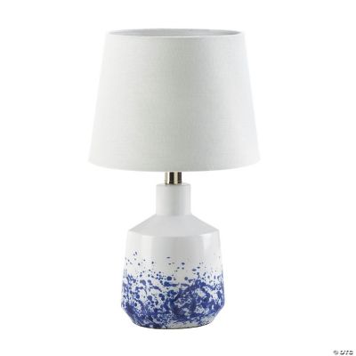 White And Blue Splash Table Lamp 10X10X16.25" | Oriental Trading