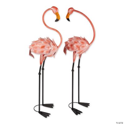 Flamboyant Flamingo Garden Stakes 11X14X41"