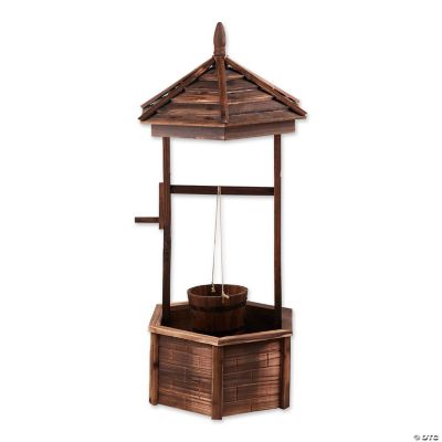 Rustic Wishing Well Planter 25.62X25.62X44.12"