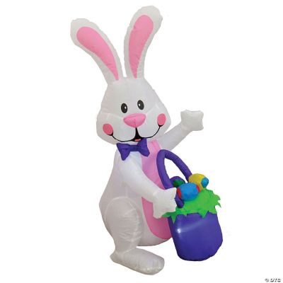 National tree company 48" inflatable waving easter bunny | Oriental Trading