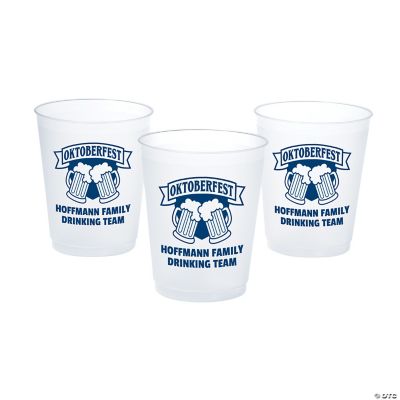Bulk Personalized Oktoberfest Frosted Reusable Plastic Cups | Oriental ...