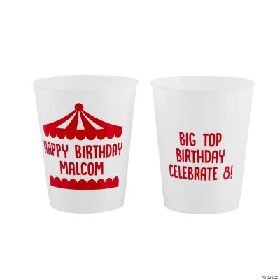 16 oz. Bulk 50 Ct. Personalized Double-Sided Carnival Reusable Plastic ...