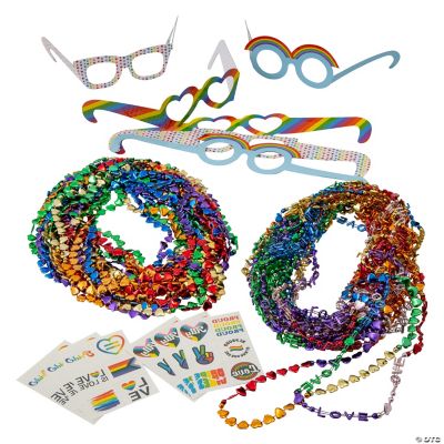 216 Pc. Pride Parade & Event Wearable Accessories Assortment for 24 ...