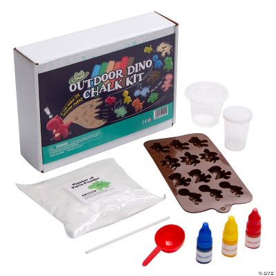 8 1/4" x 6 3/4" STEAM Outdoor Dinosaur Chalk Craft & Play Kit - Makes ...