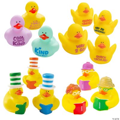 2" School Themed Rubber Duck Toys Assortment - 48 Pc. | Oriental Trading